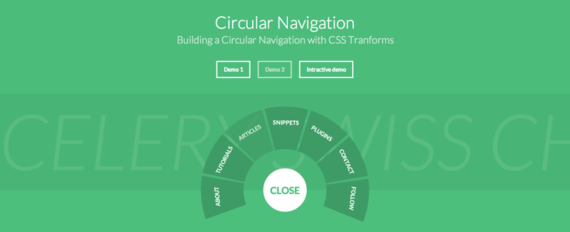 Building A Circular Navigation With Css Transforms Codrops