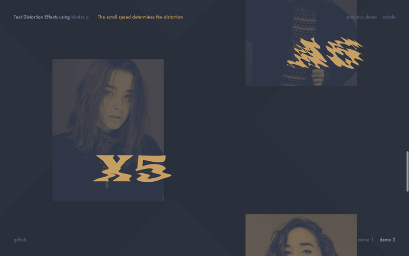 Text Distortion Effects Using Blotterjs Codrops 